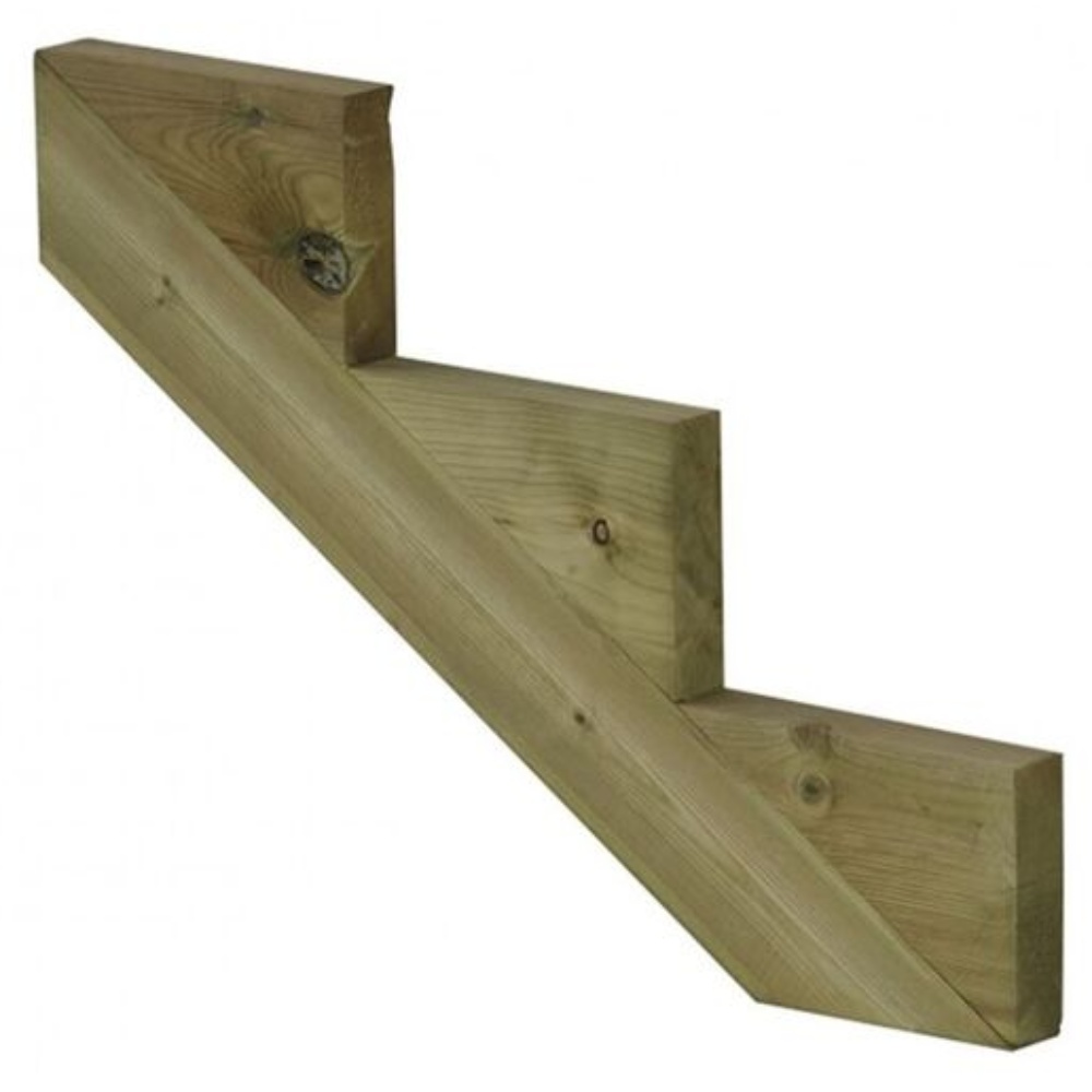 Plus, Trappevange, 3 trin, trykimprægneret - Silvan