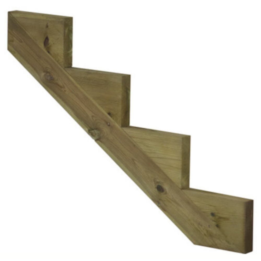 Plus, Trappevange, 4 trin, trykimprægneret - Silvan