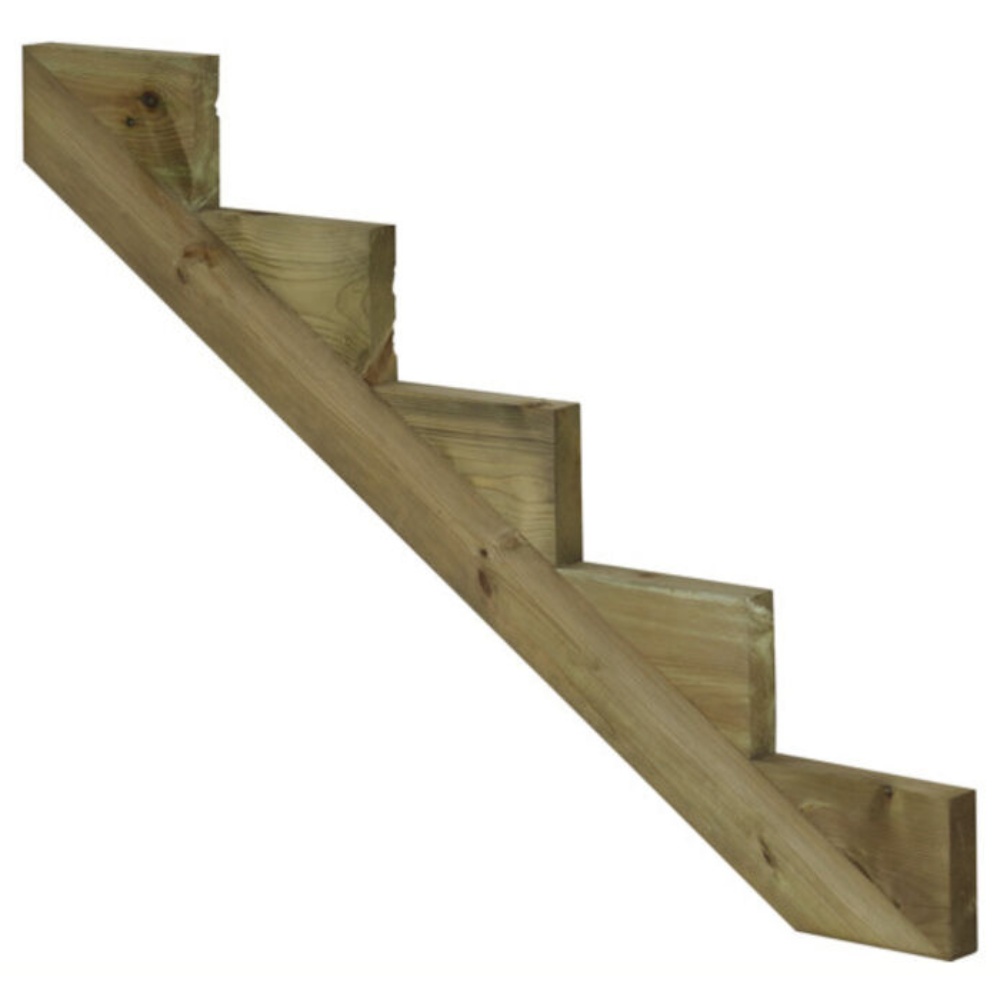 Plus, Trappevange, 5 trin, trykimprægneret - Silvan