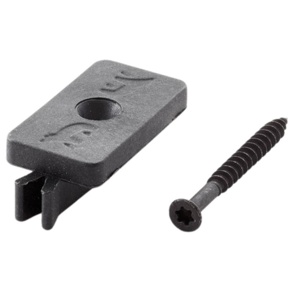 Wimex, T-clips m/skrue, 100 stk., sort - Silvan