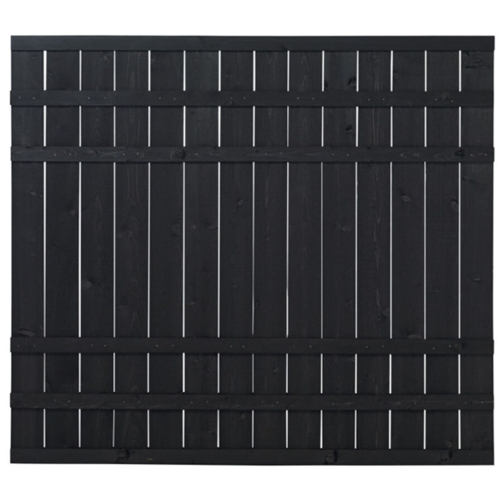 Plus Rustik, Havehegn, 180x158 cm, sort - Silvan