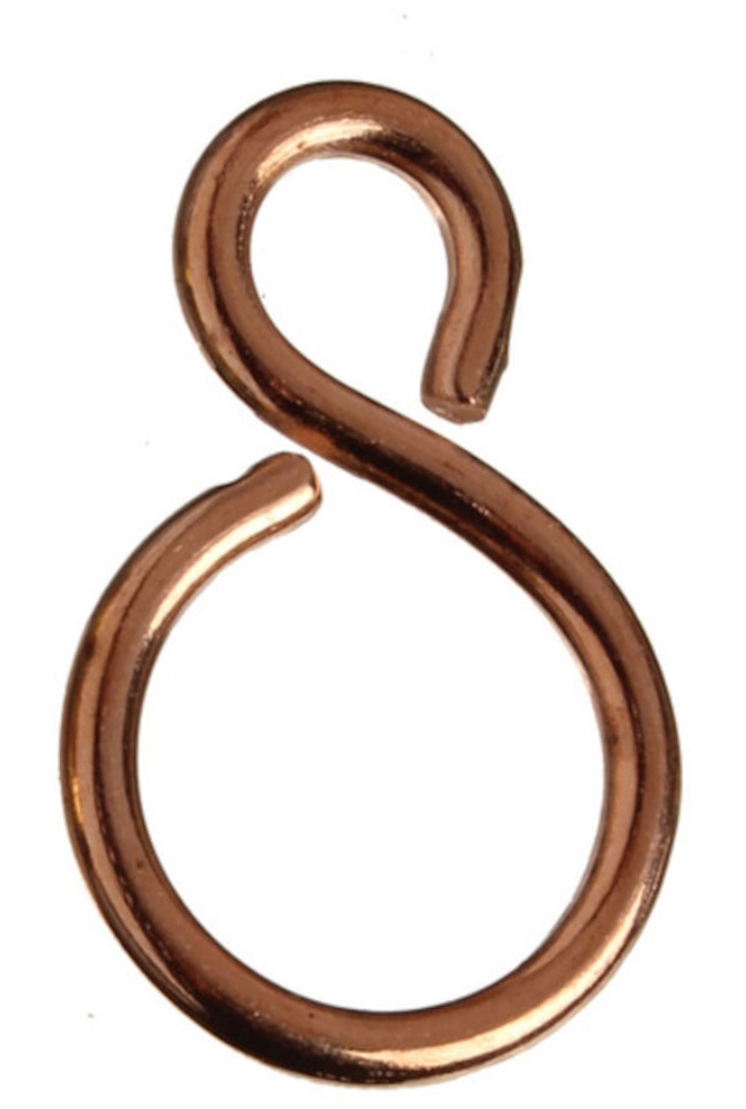 PN Beslag, S-krog, kobber, 10 stk. - Silvan