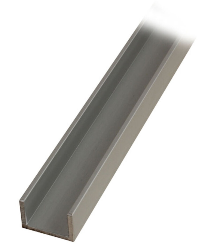 PN Beslag, U-profil, aluminium, 10x15x1000 mm - Silvan