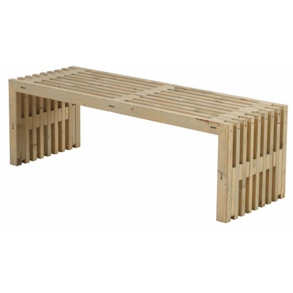 Plus Rustik, Trallebænk, 138x49 cm, drivtømmer - Silvan