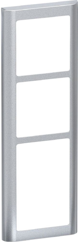 LK Fuga Softline 63, Ramme, 3½ modul, metalstål - Silvan