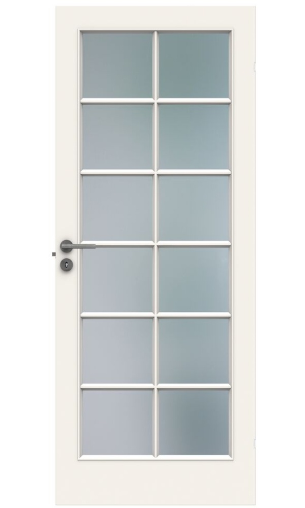 Swedoor, Indvendig dør m. glas, Compact SP12, hvid - Silvan