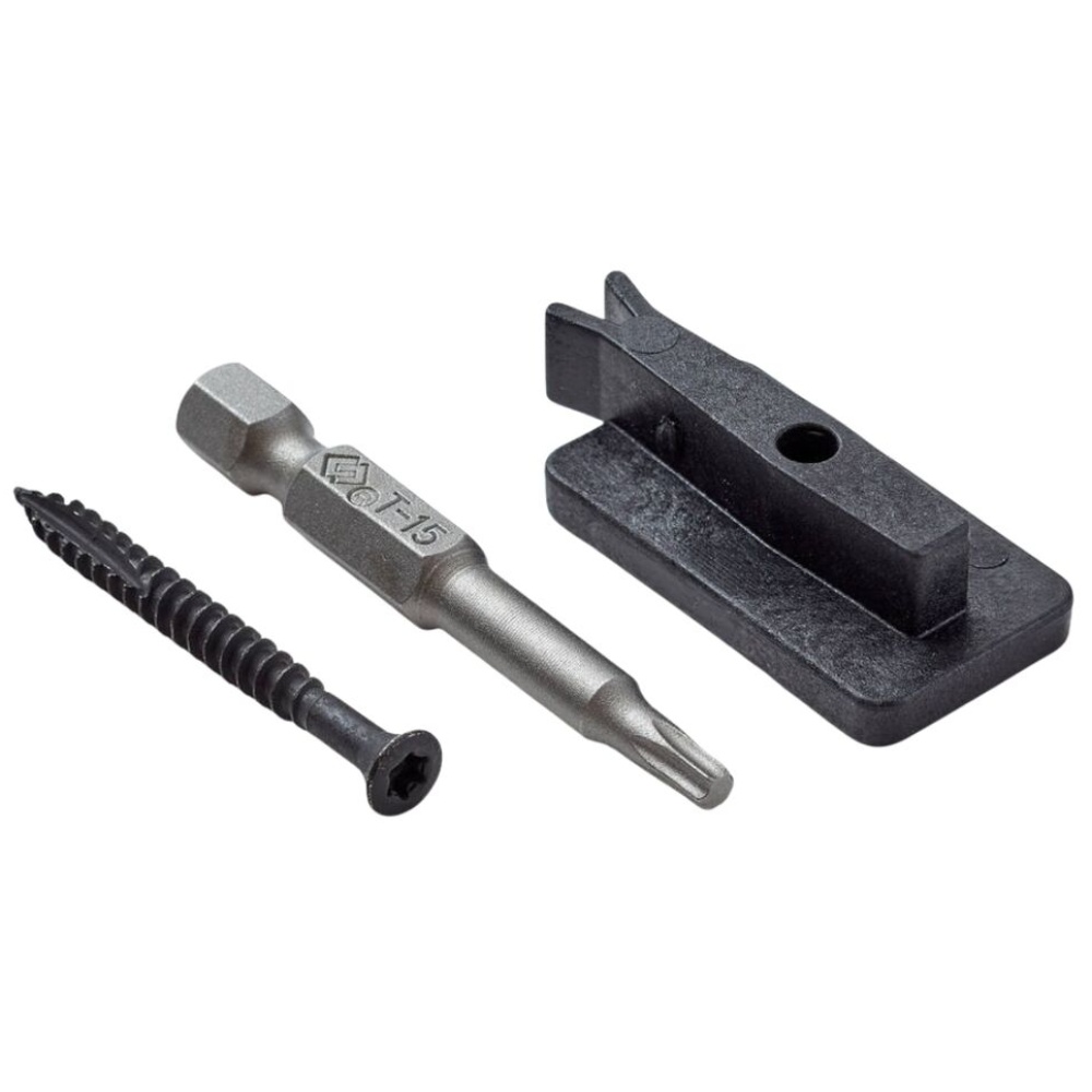 Wimex, T-clips m/skrue, 10 stk., sort - Silvan