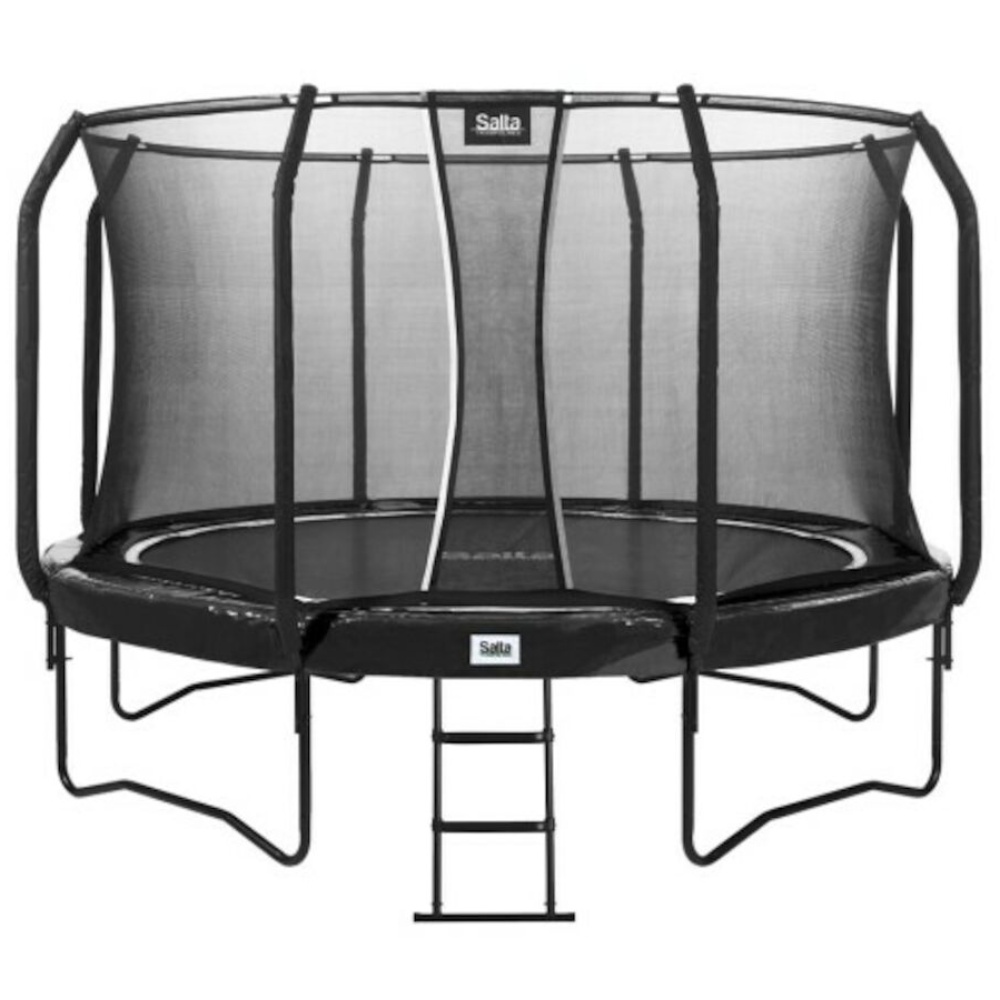Salta, Trampolin m/sikkerhedsnet og stige, First Class, Ø427 cm - Silvan