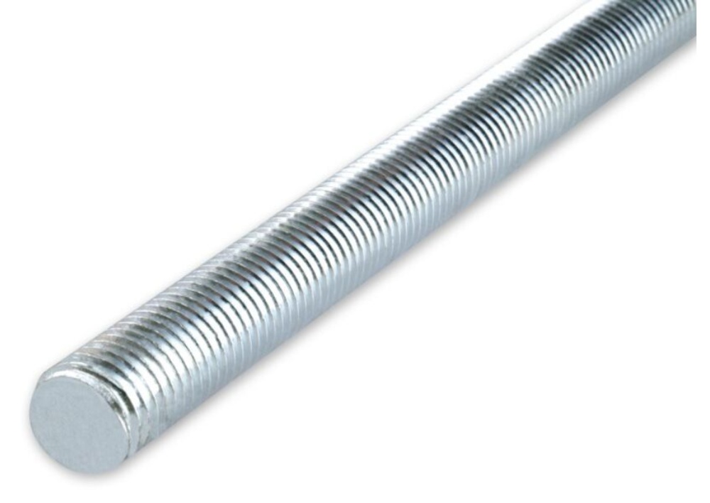 Kram, Gevindstang, elforzinket stål, Ø: 16 x L: 1000 mm - Silvan