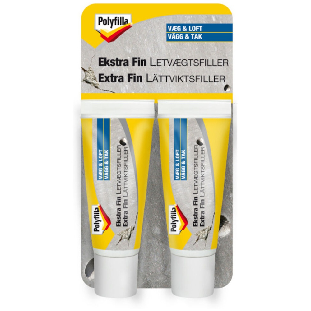 Polyfilla, Letvægtsfiller, Ekstra Fin, 2 stk. - Silvan