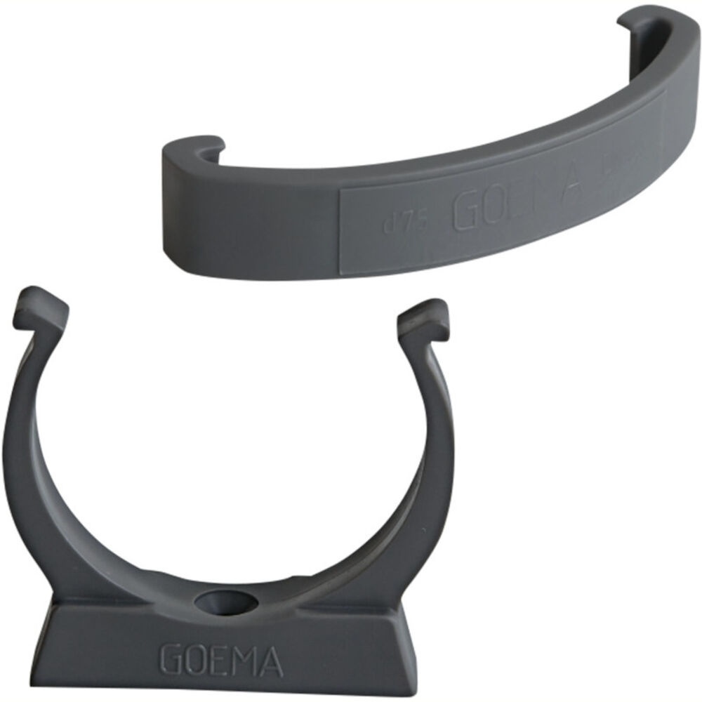 Klemrørbærer m. clips, Goema, grå - Silvan