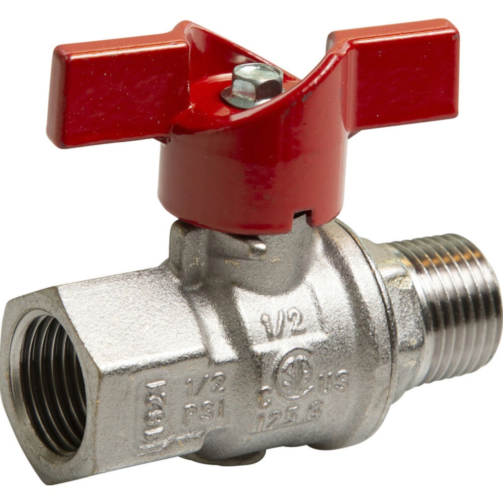 Waterworks, Kuglehane, T-greb, 1/2" M/N - Køb Aftapnings- & kuglehaner online