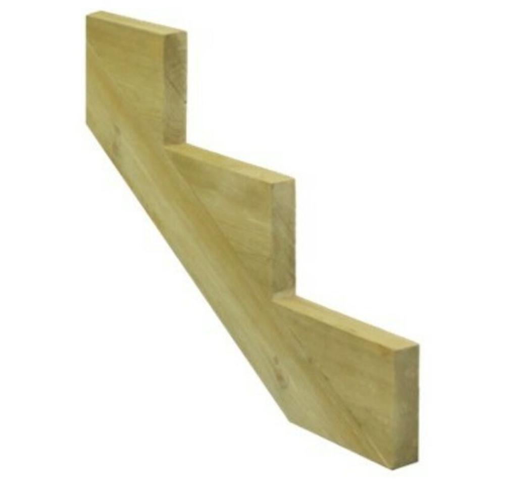 Trappevange, 3 trin, trykimprægneret - Silvan