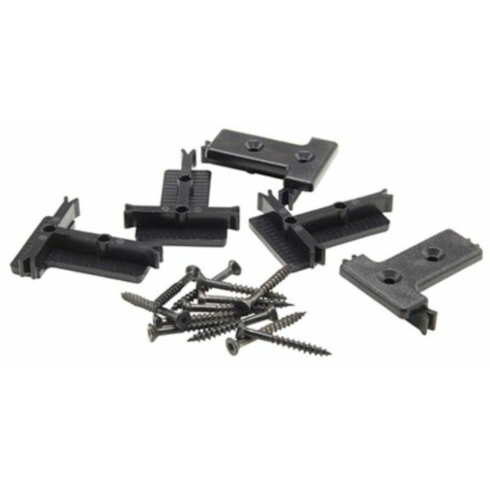 Kirkedal, T-clips, 50 stk., sort - Silvan