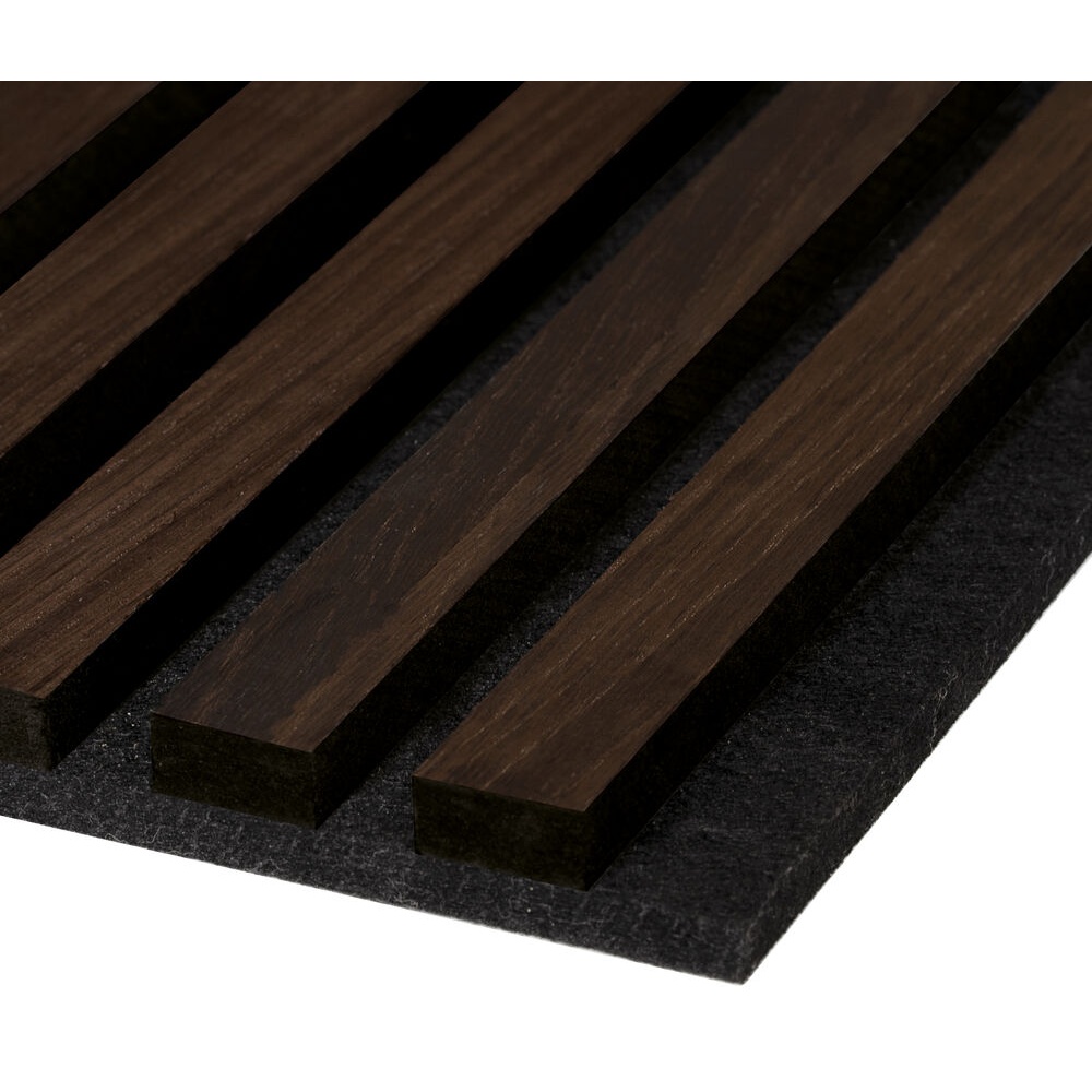 FibroTech, Akustikpanel, Proff, røget eg, 22x605x3000 mm - Silvan