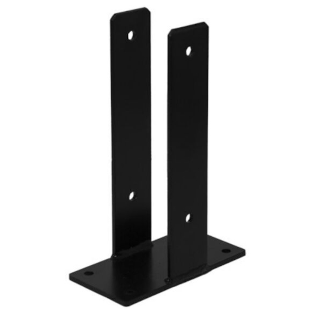 Plus, U-stolpefod t/fundament, 9x9 cm, pulverlakeret - Silvan