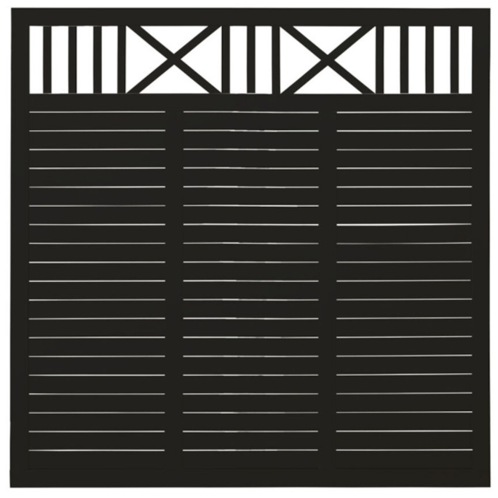 Plus Nostalgi, Havehegn, 180x180 cm, sort - Silvan