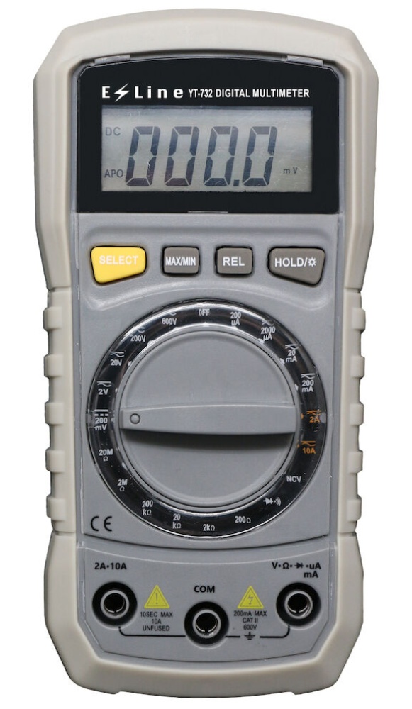 E-Line, Digital multimeter, m. lyd og lys - Silvan