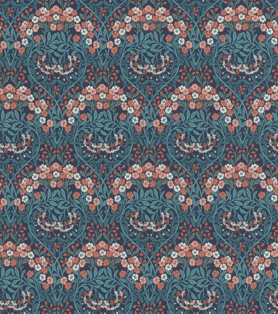 Rasch, Tapet med blomsterbuketter, rød/hvid - Køb Tapet online