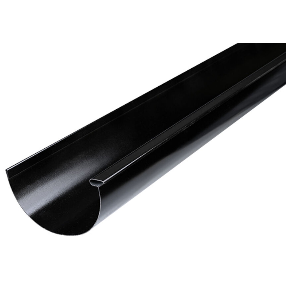 Plastmo Sort Stål, Tagrende 12, 3 m - Silvan