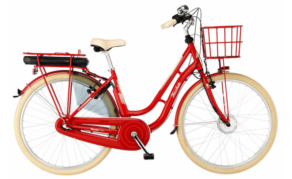 Fischer, El-cykel, Retro 2.0, rød, 28" - Silvan