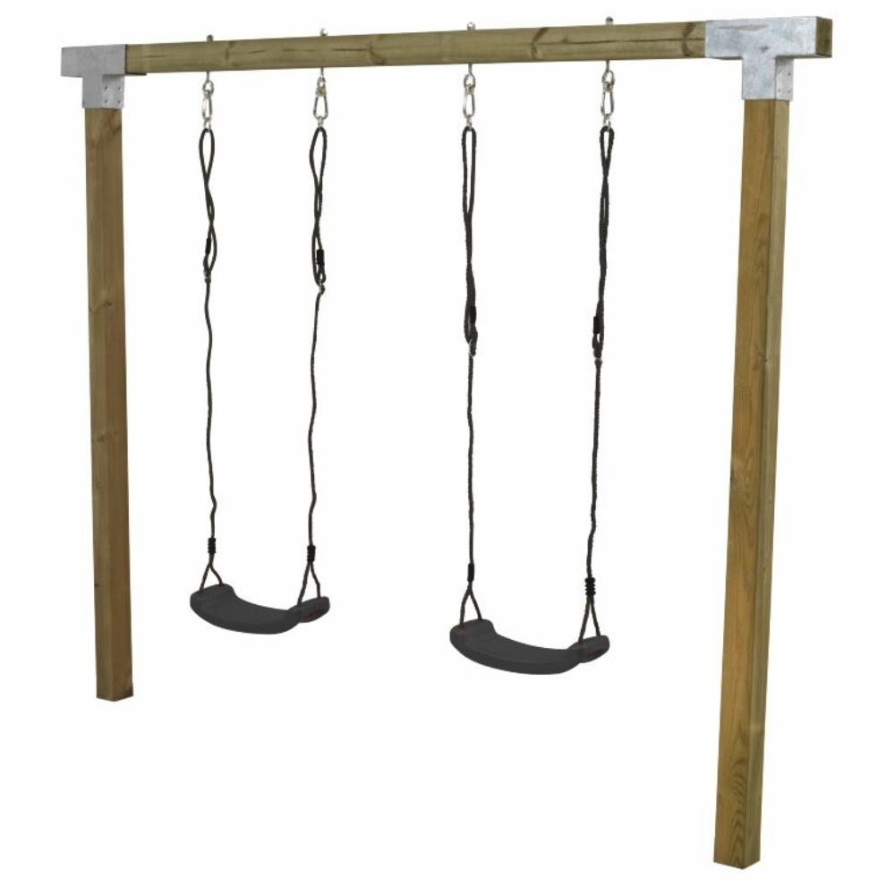 Plus Cubic, Gyngestativ m/sorte gynger, natur - Silvan