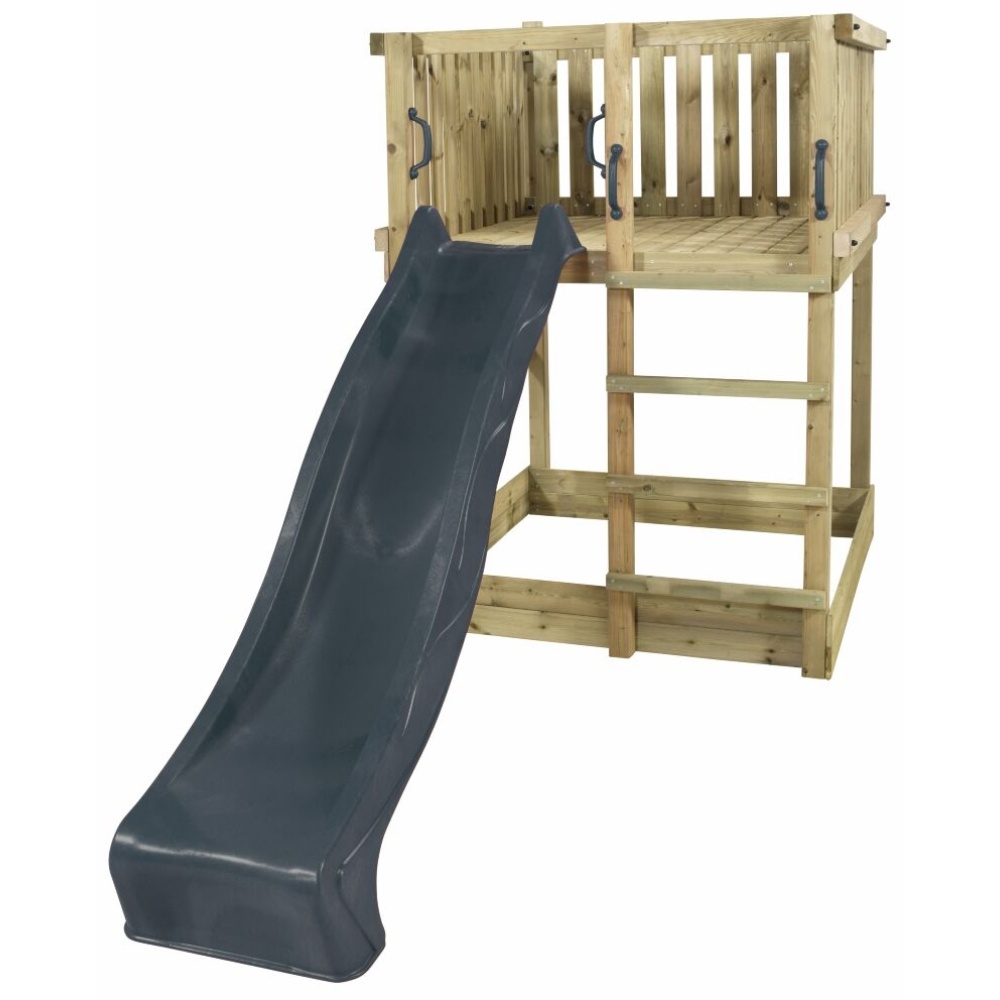 Plus Play, Legetårn m/rutsjebane, 150x135x190 cm - Silvan