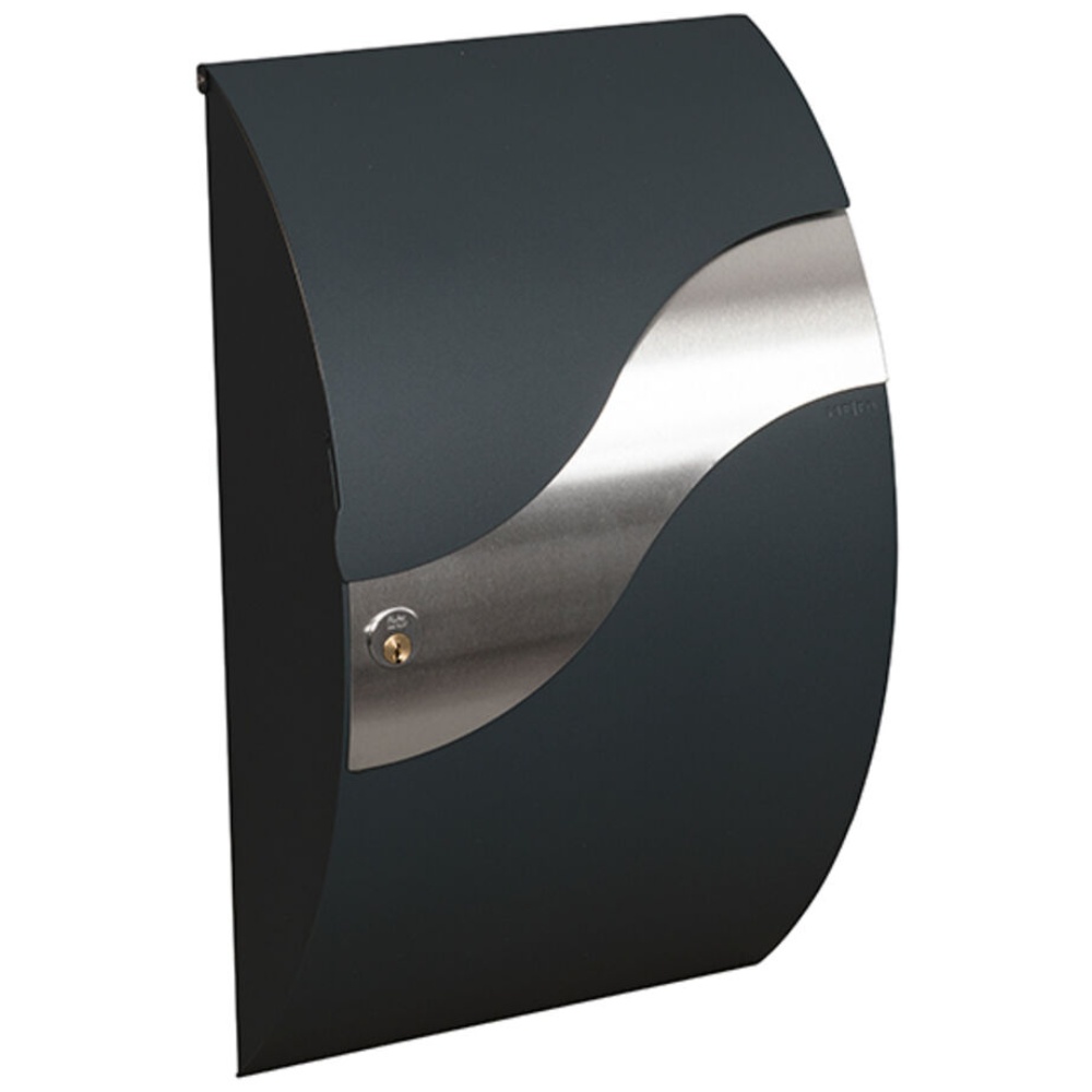 Mefa Wave 630, Postkasse, antracitgrå/rustfri - Silvan