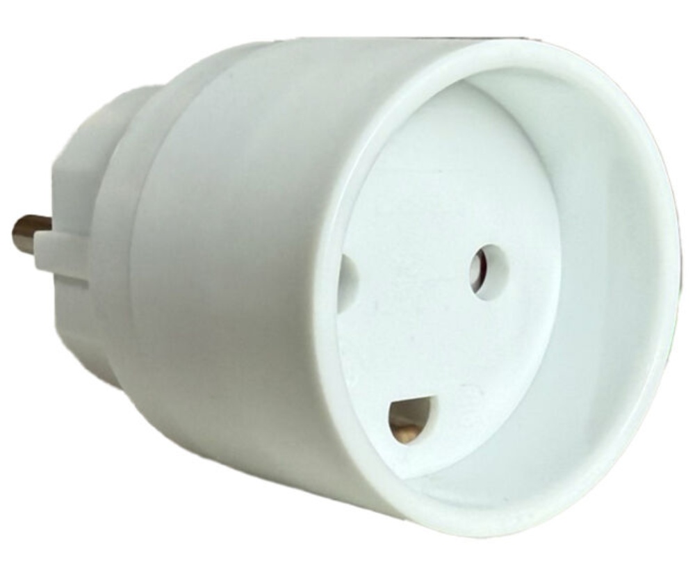 Adapter, Schuko til DK m/jord - Silvan