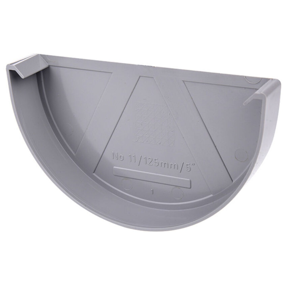 Plastmo Plast, Endebund, 10, grå - Køb Tagrende tilbehør online