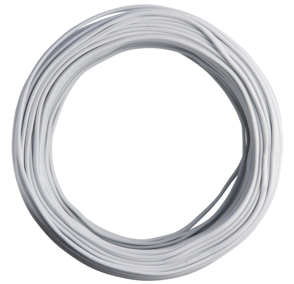 Ledning, flad, hvid - Silvan