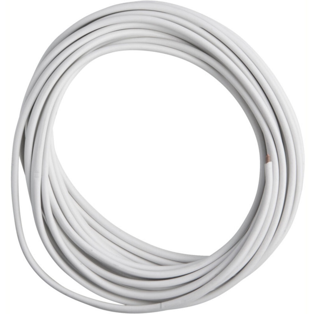 Ledning, flad, hvid - Silvan