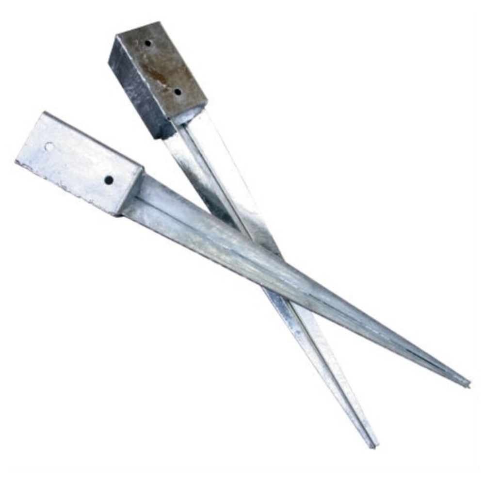 Stolpespyd, 77x77 mm, galvaniseret - Silvan