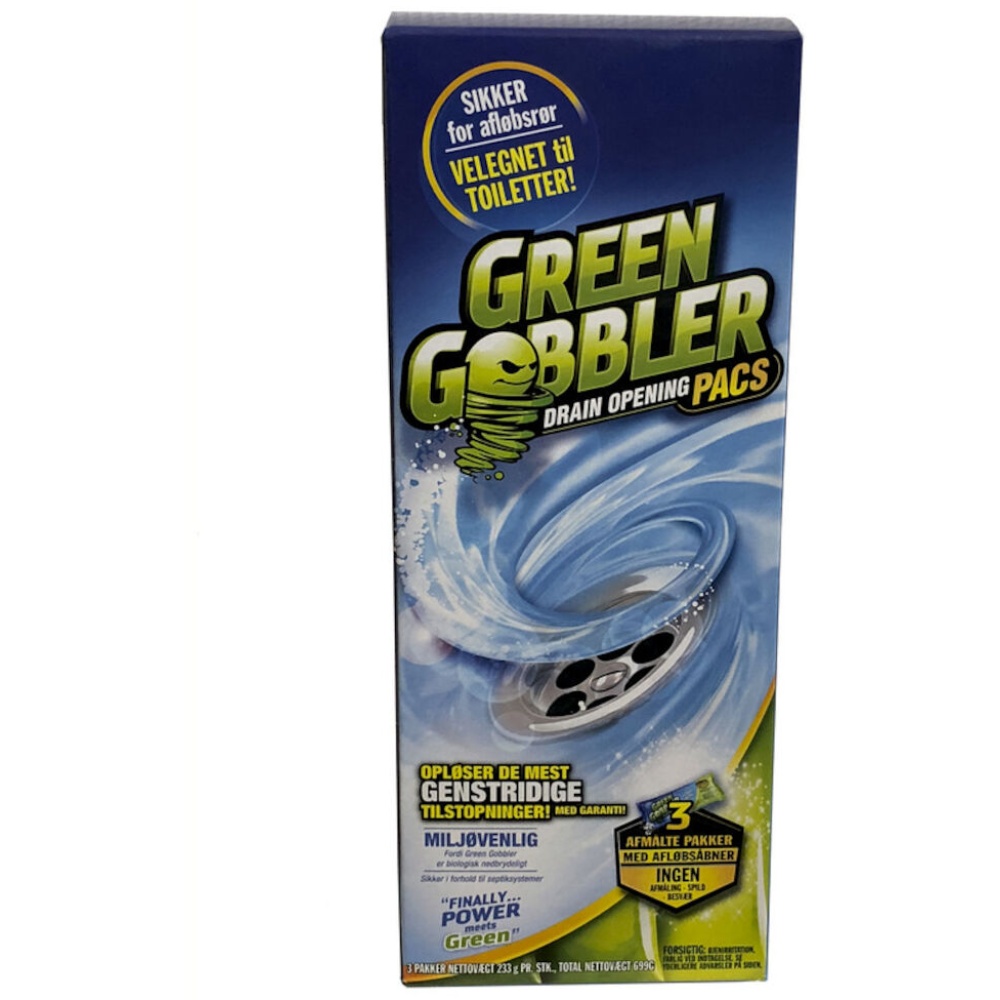 Green Gobbler, Afløbsrens, 3-pak - Silvan