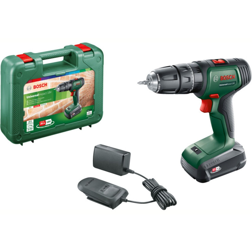 Bosch, Slagboremaskine inkl. batteri, Power For All, Universal Impact ...