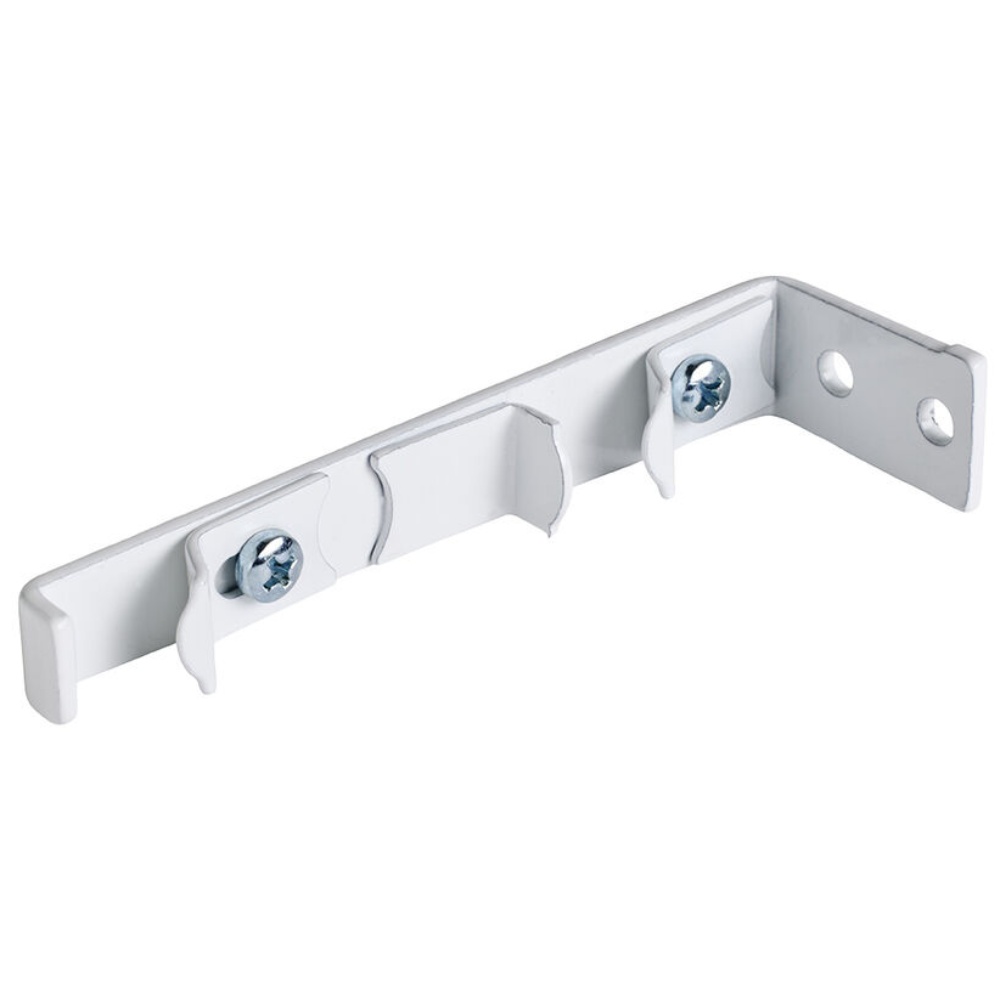 Debel, Vægbeslag til Alulet-gardinskinne, dobbelt, 10 cm, 2 stk. - Silvan