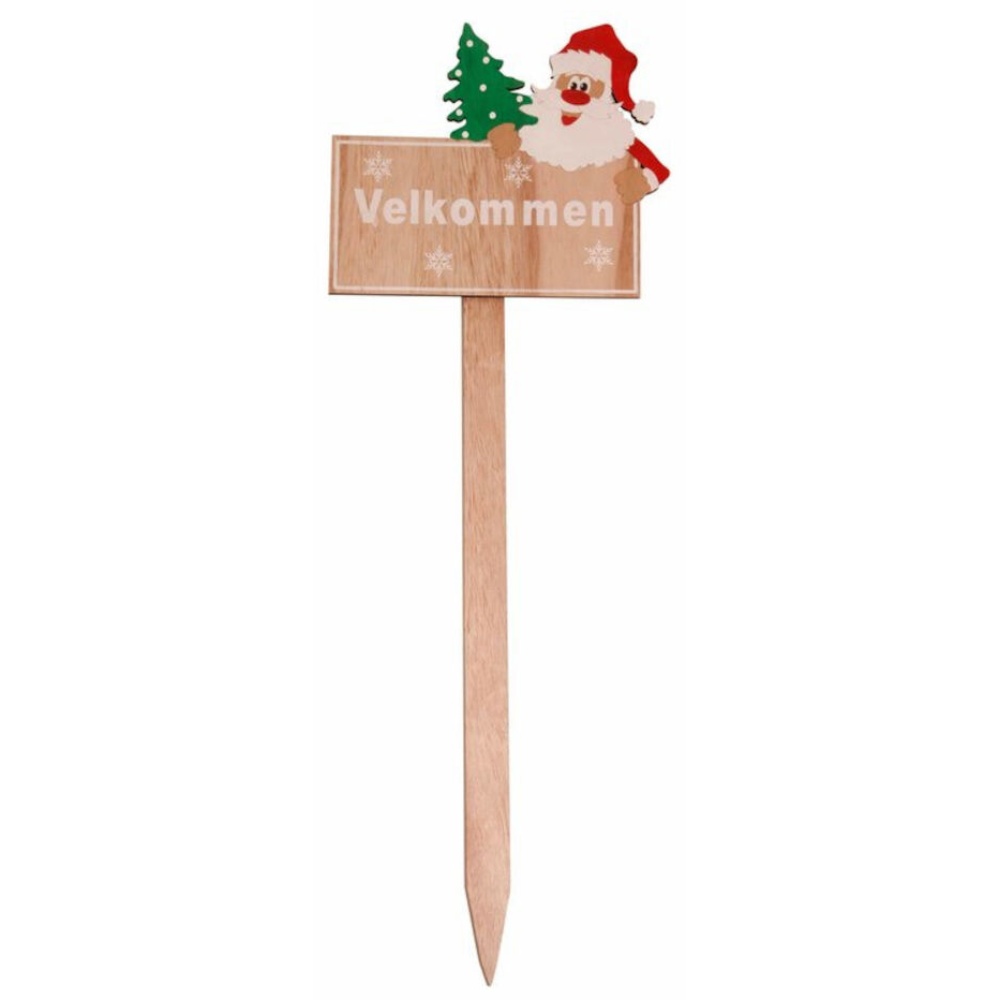 Skilt m/julemand, 80 cm - Silvan