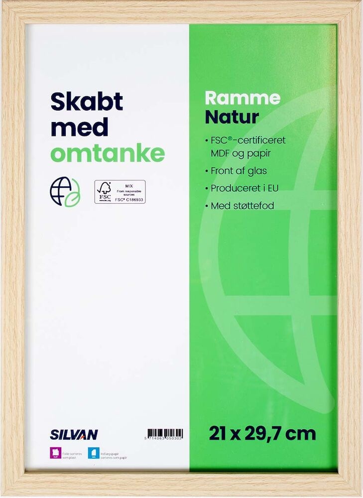 Skabt med omtanke, Billedramme, 21x29,7 cm, natur - Køb Rammer ...