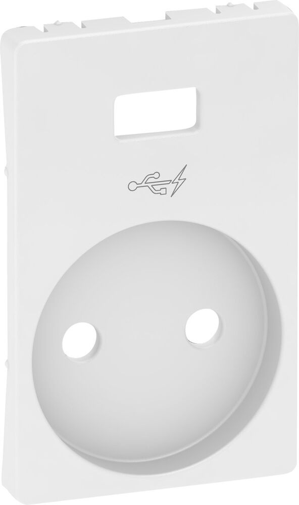 LK Fuga, Tangent stikudtag m/USB, 1½ modul, hvid - Silvan