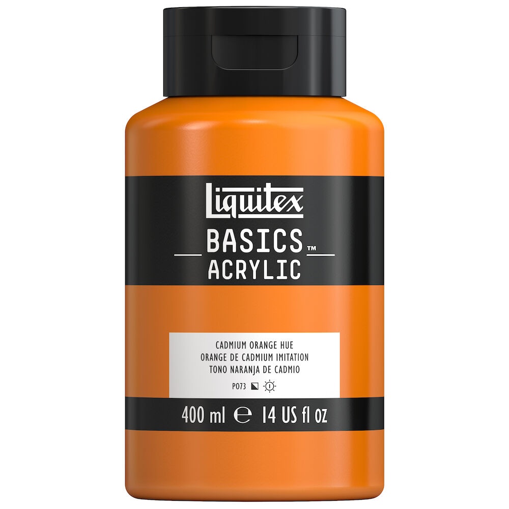Liquitex, Akrylmaling, Basics, Cad. Orange Hue 720, 400 ml - Silvan