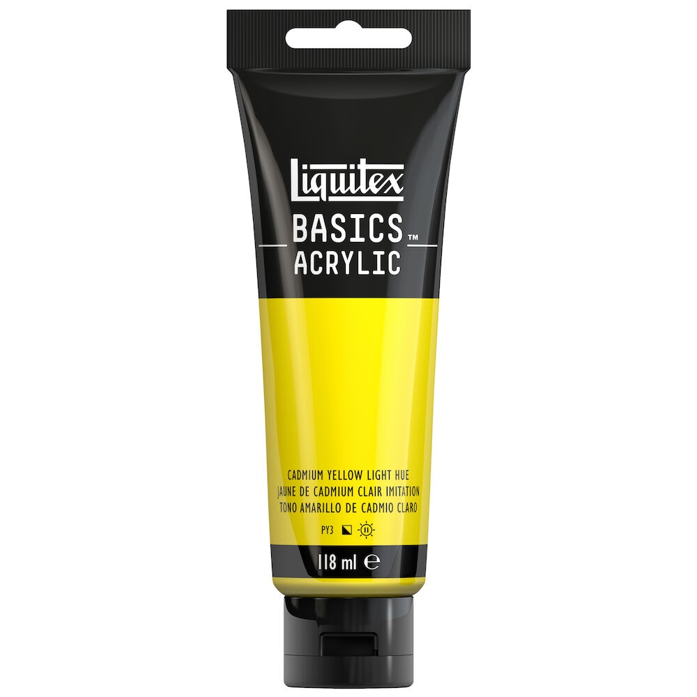 Liquitex, Akrylmaling, Basics, Cad. Yellow Light Hue 159, 118 ml - Køb ...