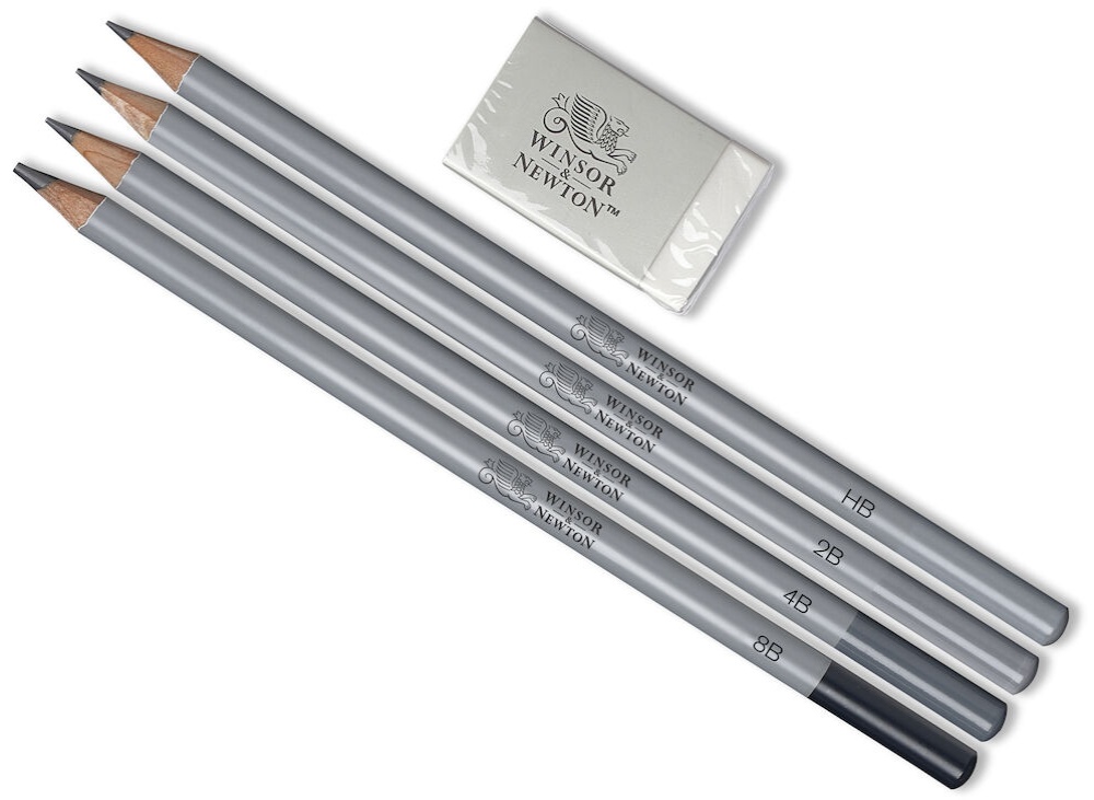 Winsor & Newton, Grafikblyantsæt, Studio, 5 dele - Køb Tuscher & blyanter online
