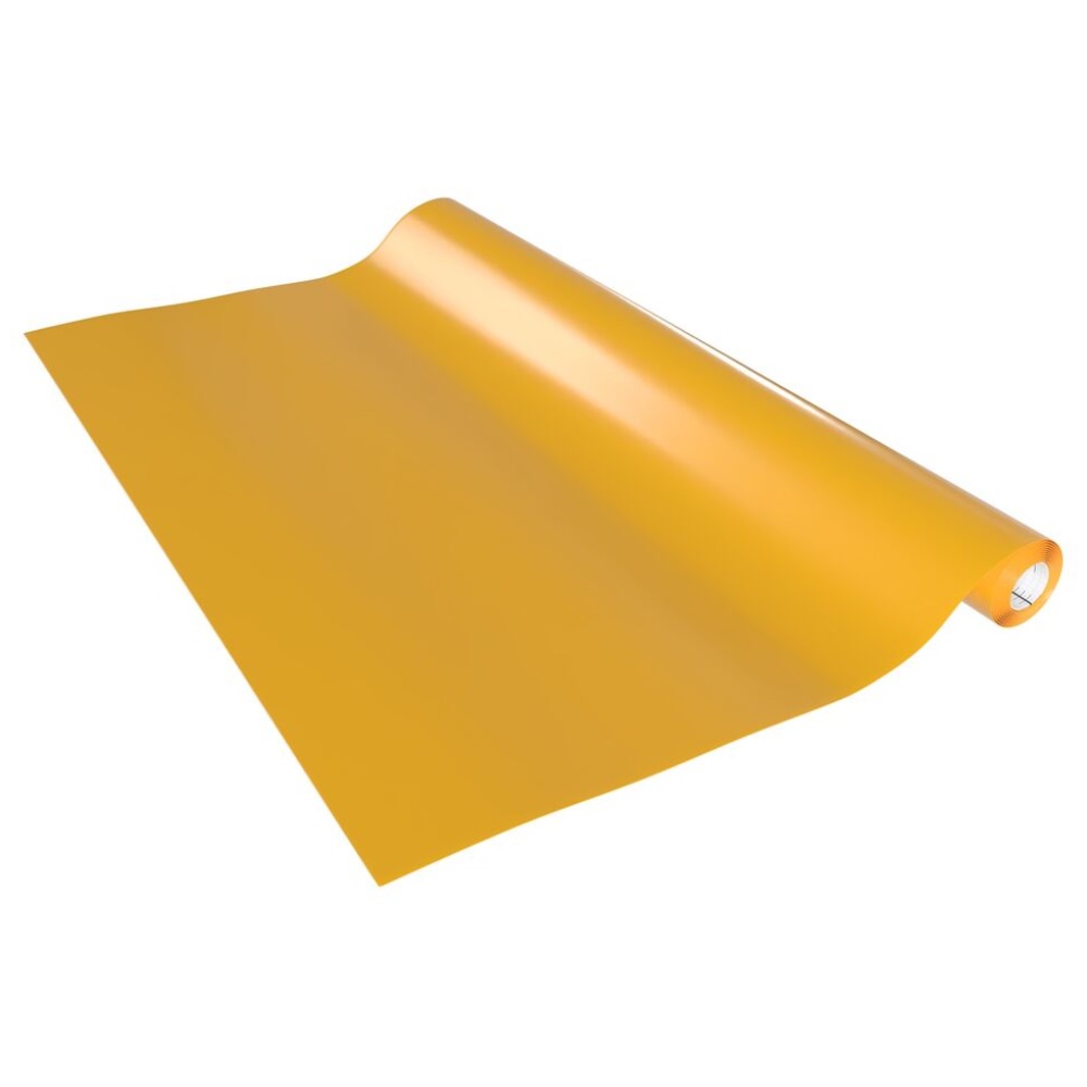 Lenco Deco, Selvklæbende folie, Kurkuma Yellow Mat, 45x200 cm - Silvan
