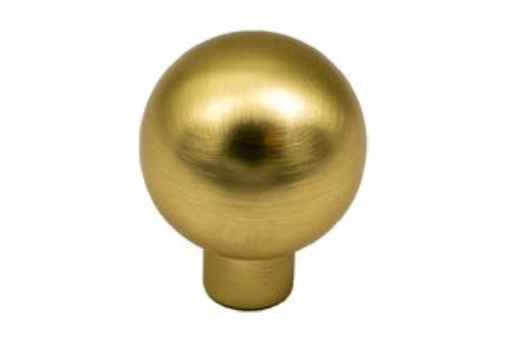 Jasa, Møbelknop m. fod, messing, Ø24 mm - Silvan