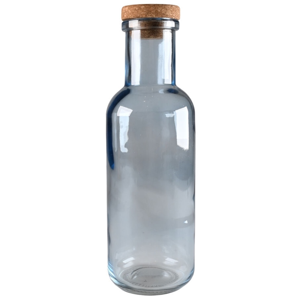 Flaske m/låg, blå, 1 L - Silvan