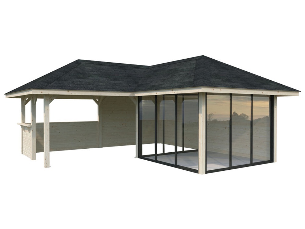 Havehus m/skydedør, Bianca 210, 24,9 m², hvid - Silvan