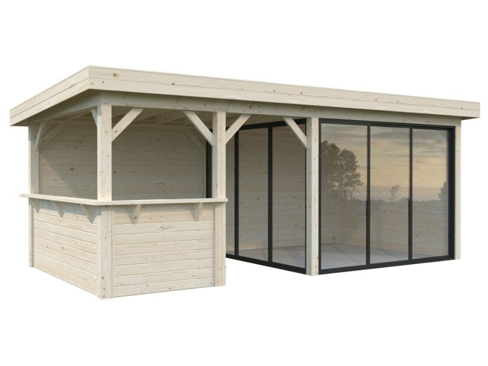 Anneks m/skydedør, Lenna 707, 16,6 m², hvid - Silvan